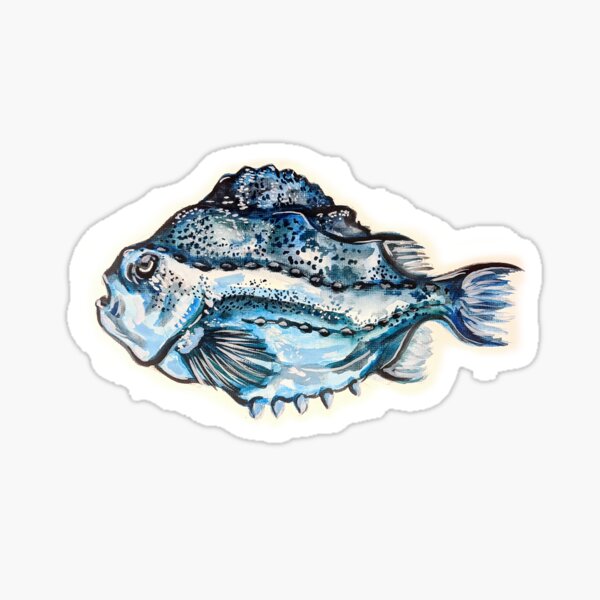 "Blue Lumpy" Sticker by chloepenguin | Redbubble