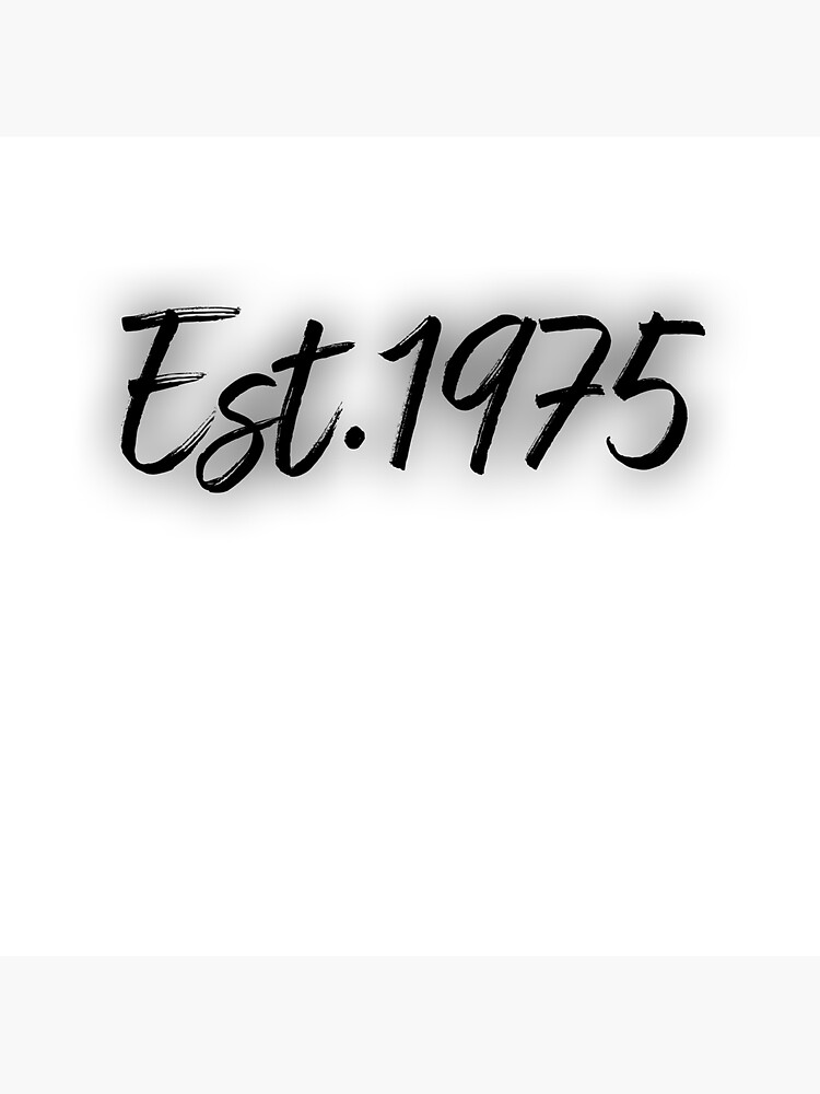 "Est. 1975 " Sticker for Sale by MultiVibez | Redbubble