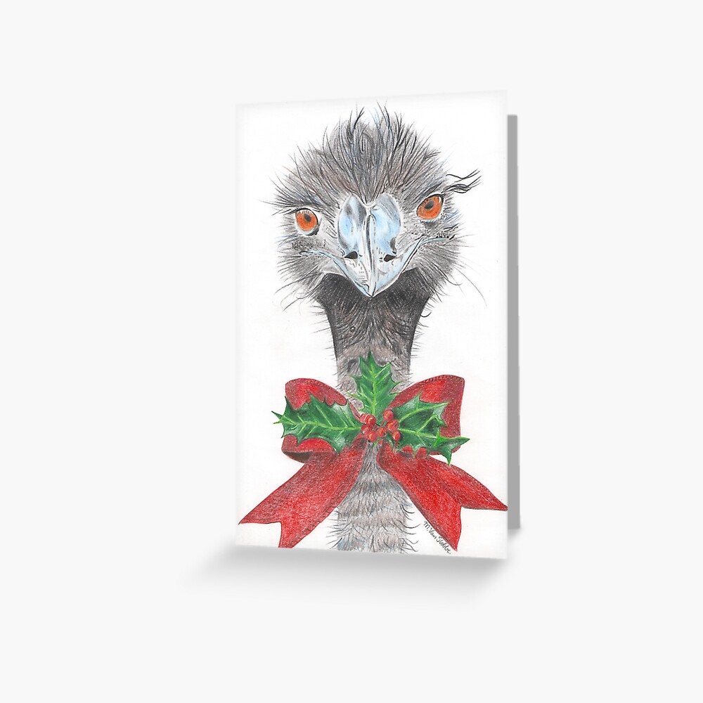"Aussie Christmas Emu" Greeting Card for Sale by cardsbymel | Redbubble
