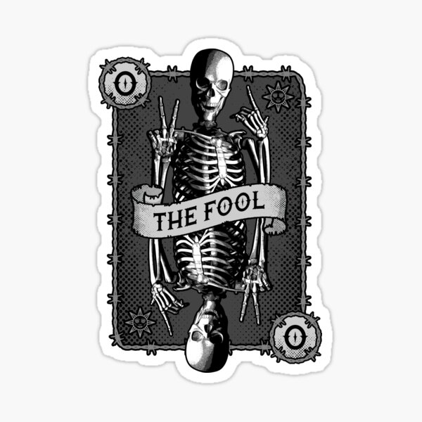 "The Fool Tarot Card Occult Urban Dark Pagan Astrology" Sticker for ...
