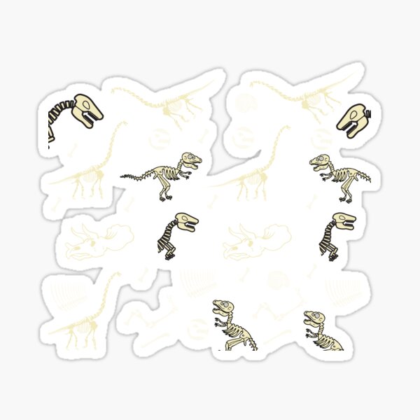 "Dinosaur Fossils" Sticker by Sasvika | Redbubble