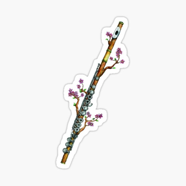 "Flute" Sticker by Alvachi | Redbubble