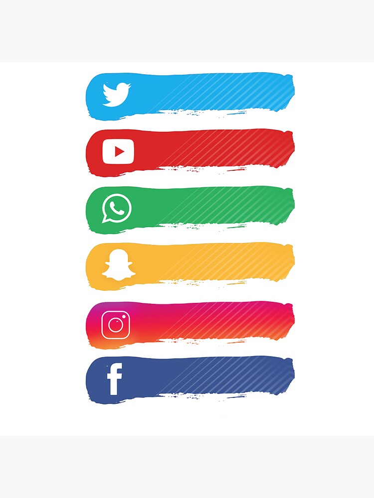 "Logos, social network logos" Sticker for Sale by racs22 | Redbubble