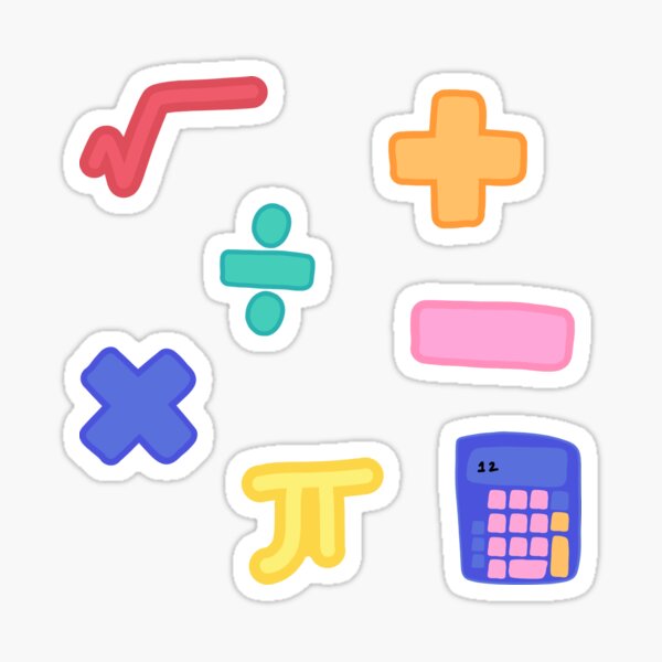 "Maths packs" Sticker for Sale by Thestickersify | Redbubble