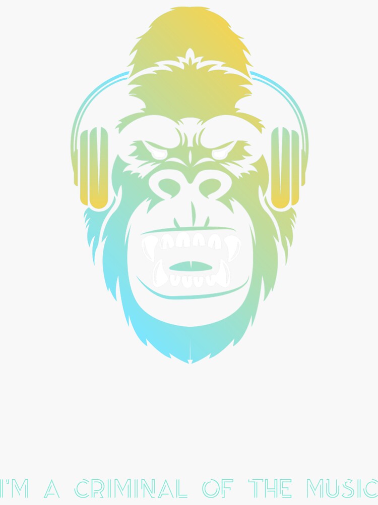 "Angry DJ Monkey" Sticker by Abinbi | Redbubble