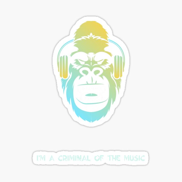 "Angry DJ Monkey" Sticker by Abinbi | Redbubble