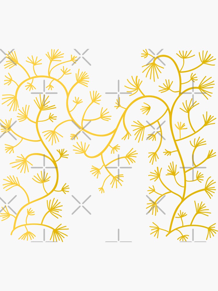 "Letter M, Golden Monogram " Sticker for Sale by InspireShop | Redbubble