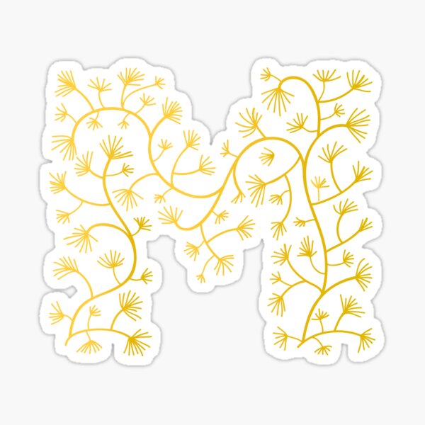 "Letter M, Golden Monogram " Sticker for Sale by InspireShop | Redbubble
