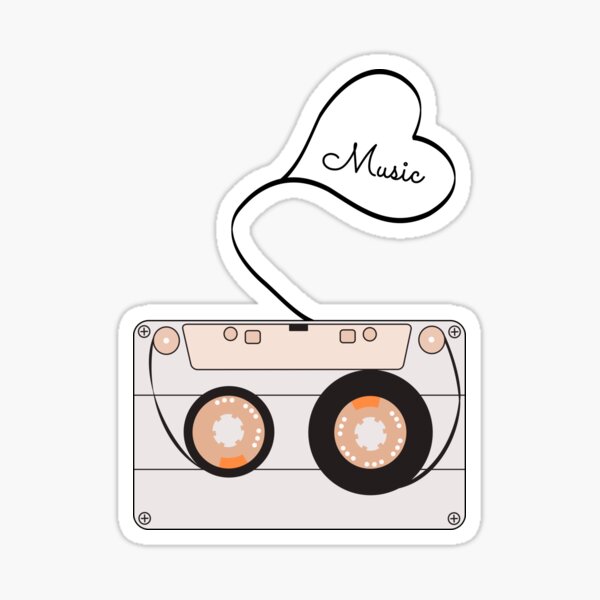 "Vintage Classic Cassette Tape Music Love Aesthetic" Sticker for Sale ...