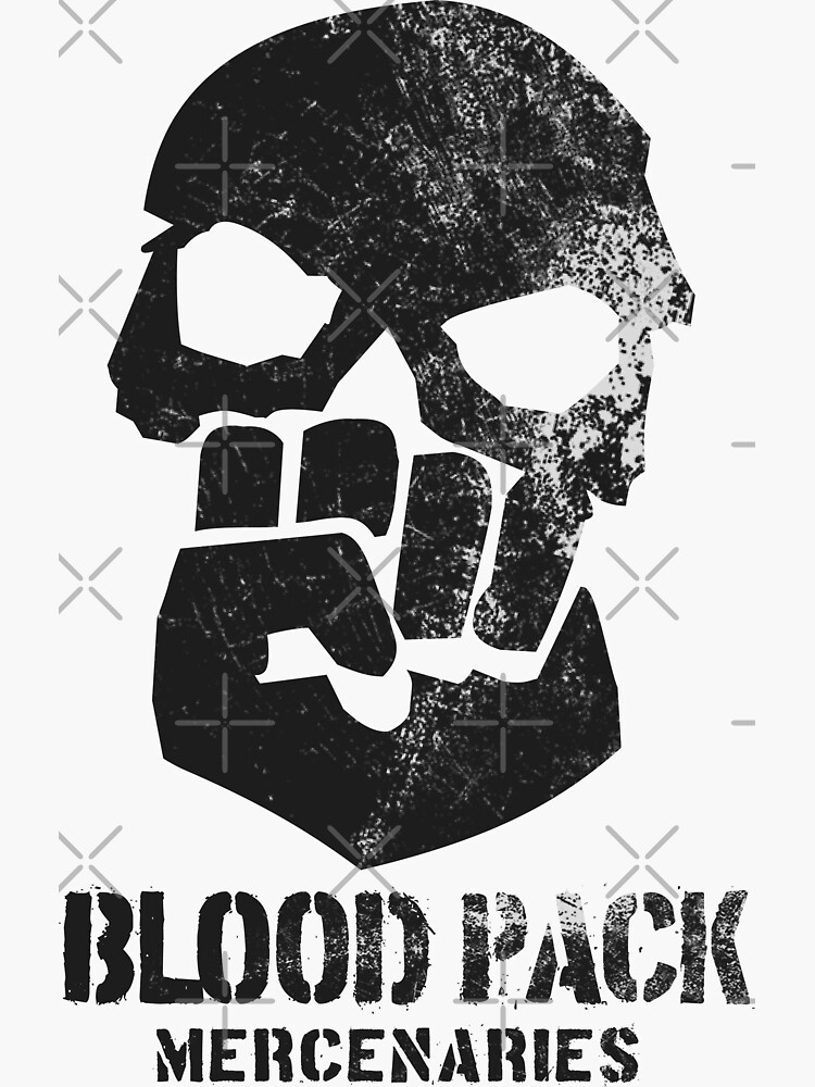 "Blood Pack Mercenaries (Black) - Mass Effect inspired" Sticker by ...