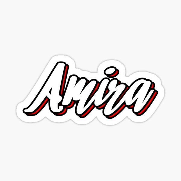 "Amira first name - hand lettering design" Sticker for Sale by sulies ...