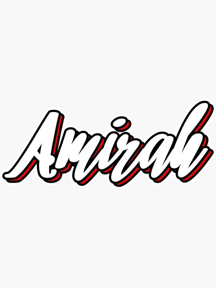 "Amirah first name - hand lettering design" Sticker by sulies | Redbubble