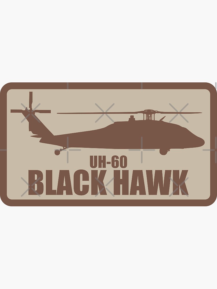 "UH-60 Black Hawk Patch (desert subdued)" Sticker for Sale by ...