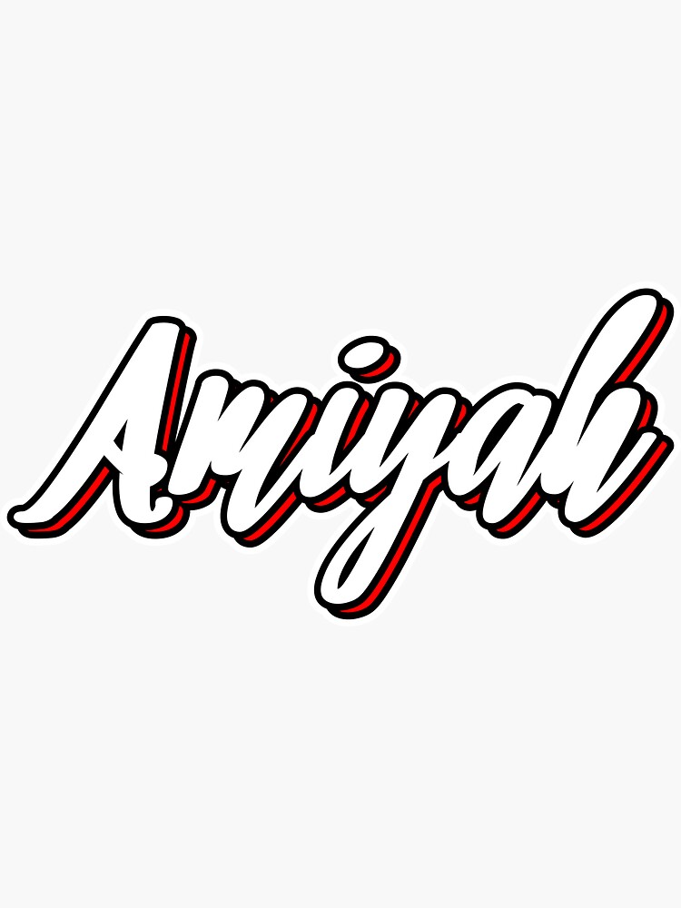 "Amiyah first name - hand lettering design" Sticker for Sale by sulies ...