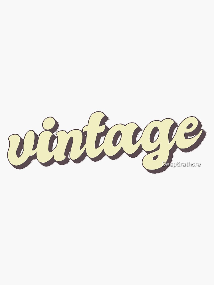 "vintage text stickers aesthetic text sticker " Sticker for Sale by ...