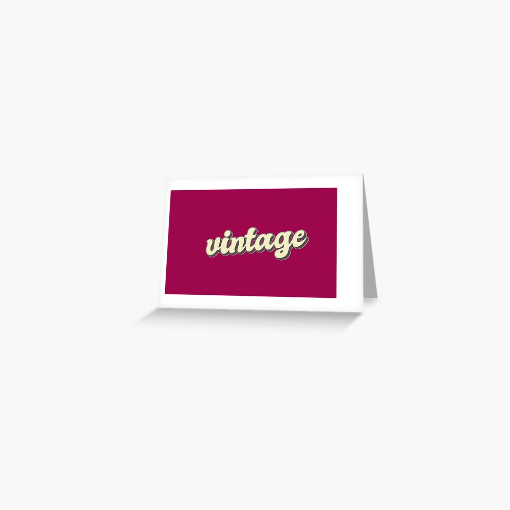"vintage text stickers aesthetic text sticker " Greeting Card for Sale ...