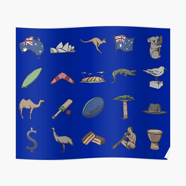 "Compilation of australian representation" Poster by MohDeen | Redbubble