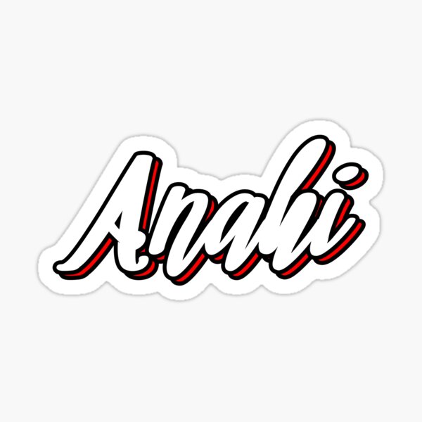 "Anahi first name - hand lettering design" Sticker for Sale by sulies ...