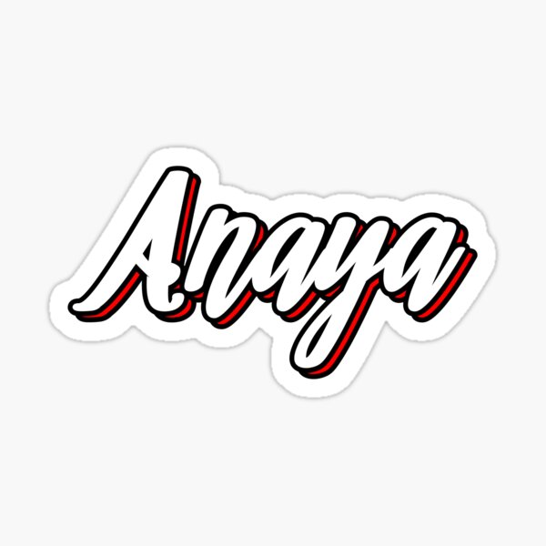 "Anaya first name - hand lettering design" Sticker for Sale by sulies ...