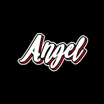 "Angel first name - hand lettering design" Sticker by sulies | Redbubble