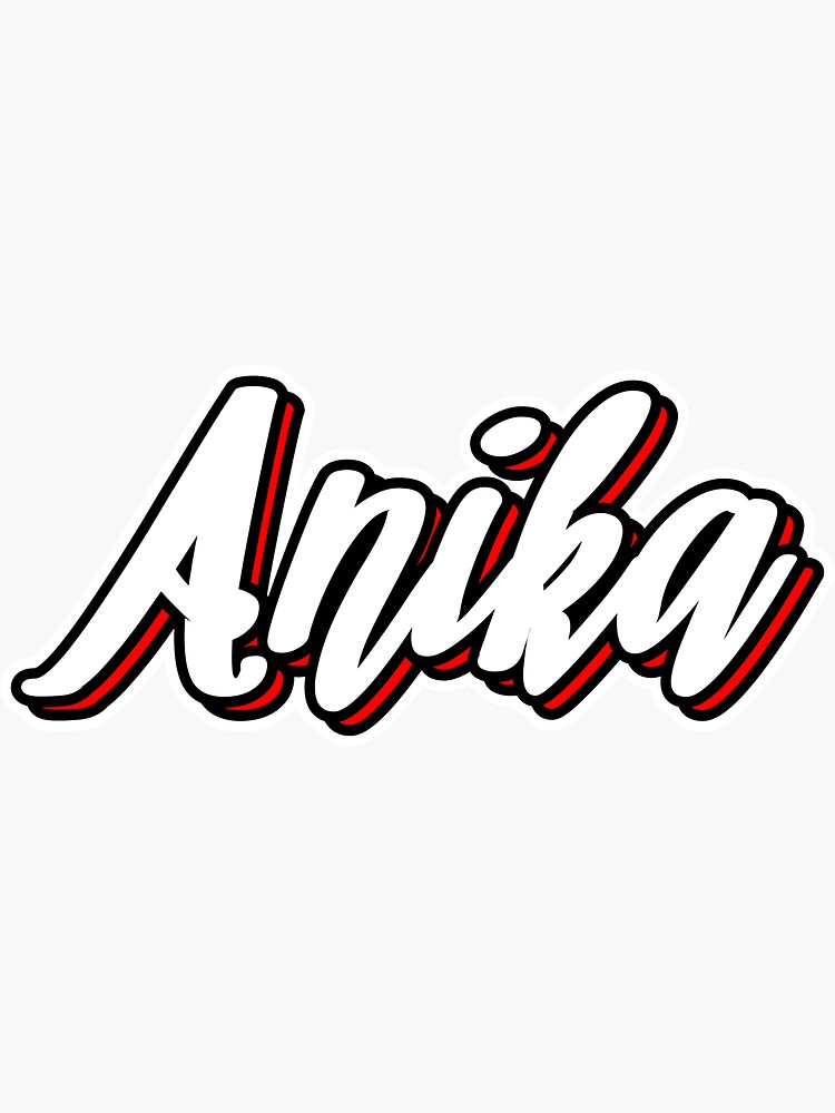 "Anika first name - hand lettering design" Sticker for Sale by sulies ...