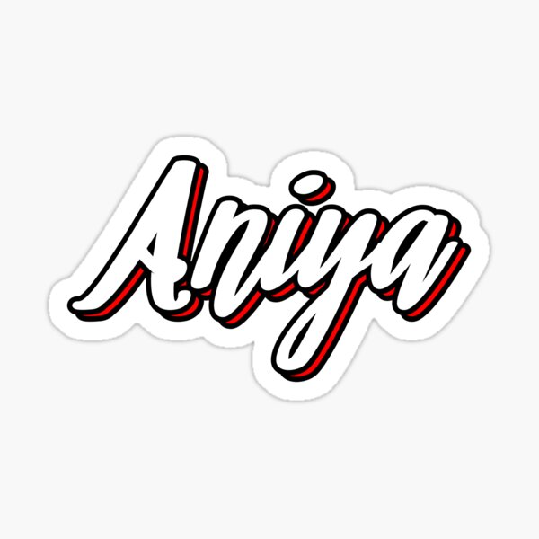 "Aniya first name - hand lettering design" Sticker for Sale by sulies ...