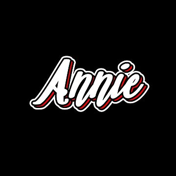 "Annie first name - hand lettering design" Sticker by sulies | Redbubble