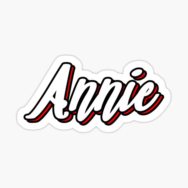 "Annie first name - hand lettering design" Sticker by sulies | Redbubble