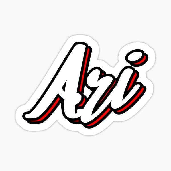 "Ari first name - hand lettering design" Sticker for Sale by sulies ...