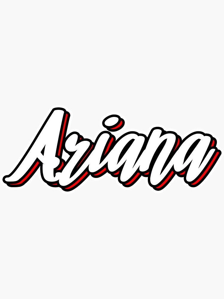 "Ariana first name - hand lettering design" Sticker by sulies | Redbubble