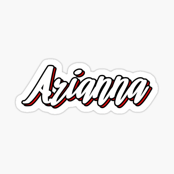 Pegatina con la obra «Nombre de Arianna - diseño de letras a mano» de ...