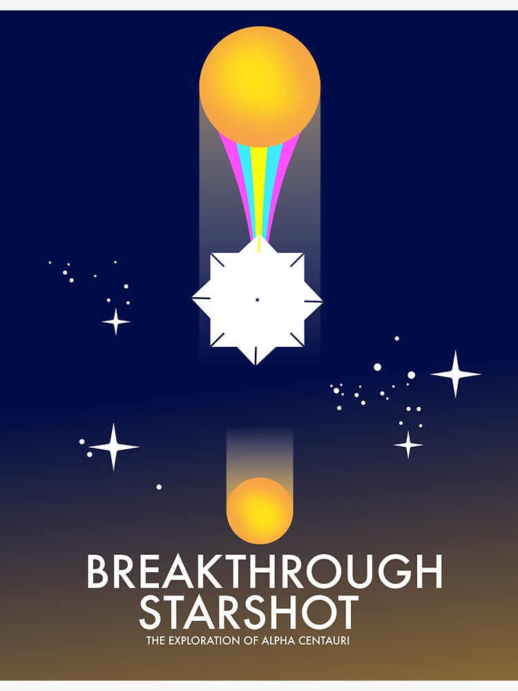"Breakthrough Starshot Space Art" Sticker for Sale by vectorwebstore ...