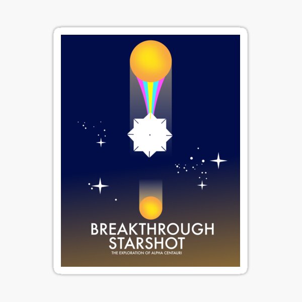 "Breakthrough Starshot Space Art" Sticker for Sale by vectorwebstore ...