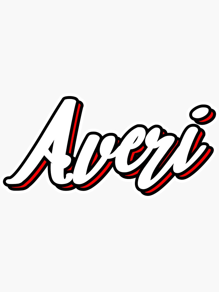 "Averi first name - hand lettering design" Sticker for Sale by sulies ...
