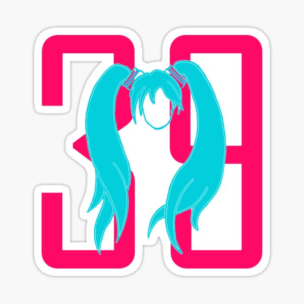 "Hatsune Miku 39" Sticker by smeglodon | Redbubble