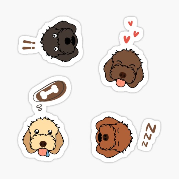 "Funny Cockapoo Cavapoo Cavoodle Dog Emoji" Sticker for Sale by ...