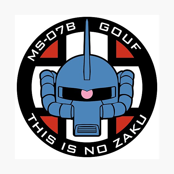 Lámina fotográfica «Insignia Gundam MS-07B Gouf» de fareast | Redbubble