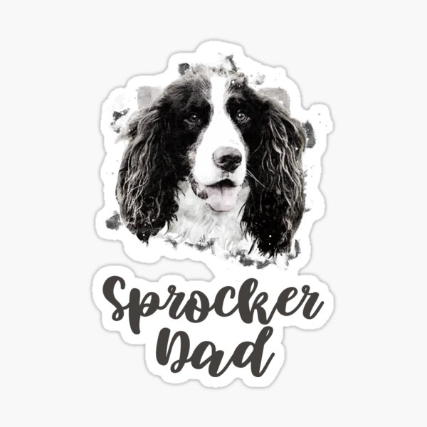 "Sprocker Dad - Sprocker Spaniel" Sticker by Veewell | Redbubble