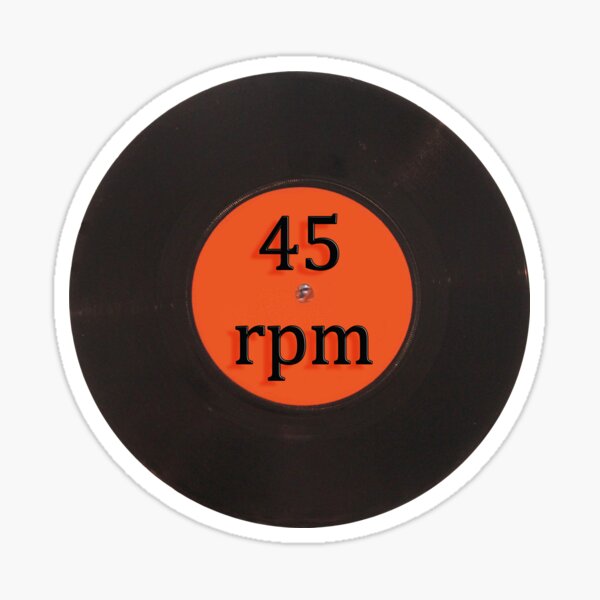 "Vinyl record vintage 45 rpm 7 inch single" Sticker by TomConway ...