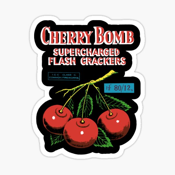 "VINTAGE CHERRY BOMB FIREWORKS " Sticker by Madjack66 | Redbubble