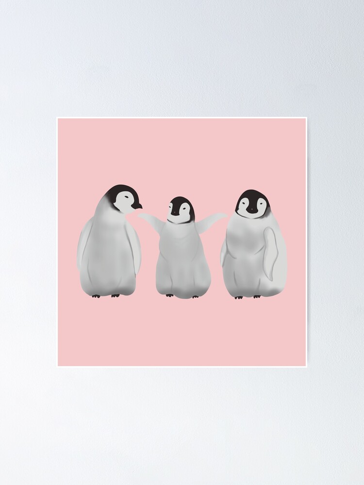 "Flight Simulation, Emperor Penguin Chicks" Poster for Sale by jvcoart ...