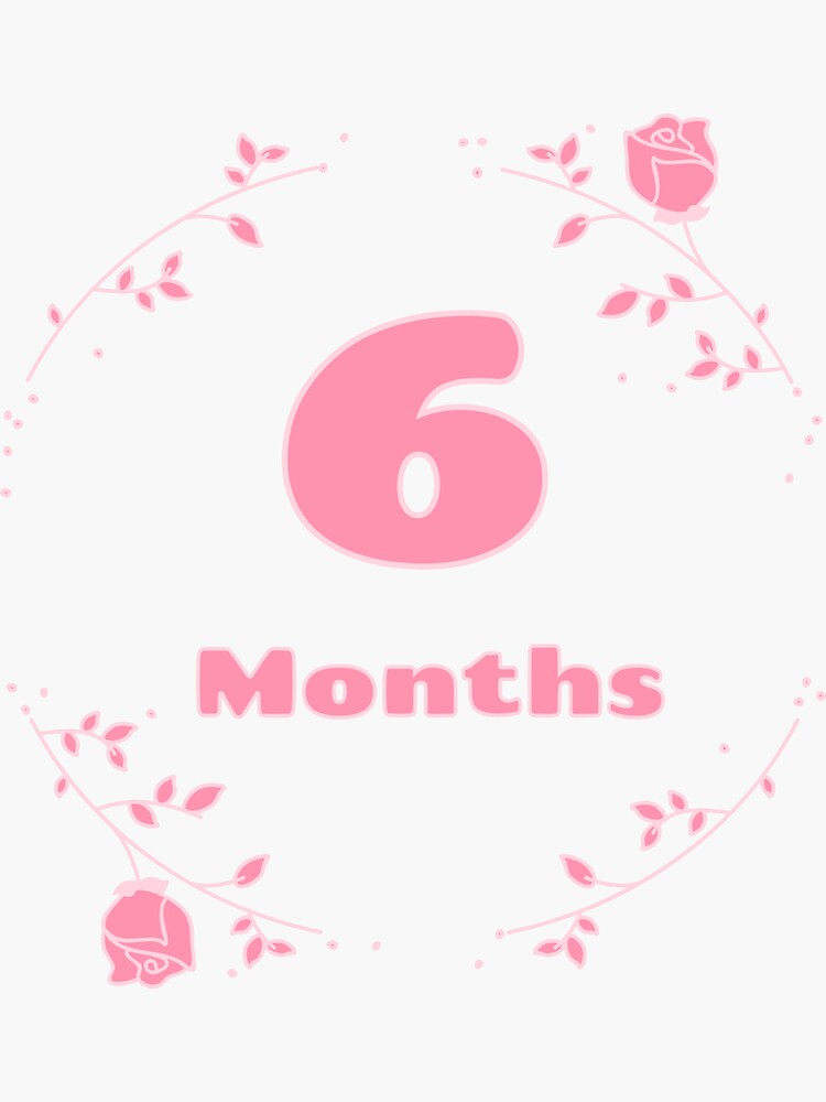 "Floral baby monthly milestone 6 months" Sticker for Sale by sully ...