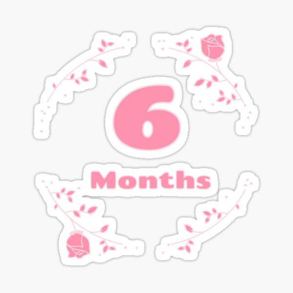 "Floral baby monthly milestone 6 months" Sticker for Sale by sully ...