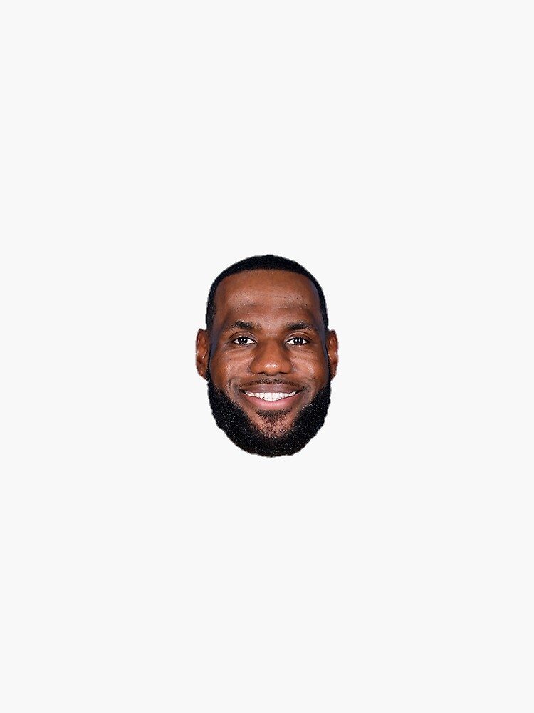 "LeBron Face Sticker" Sticker for Sale by sport-stickers | Redbubble