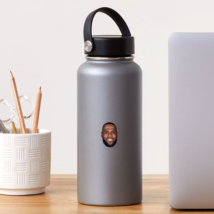"LeBron Face Sticker" Sticker for Sale by sport-stickers | Redbubble