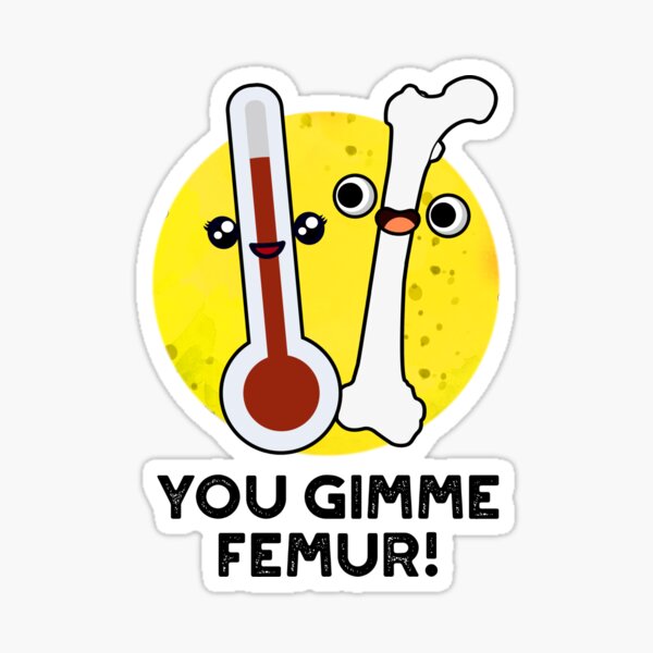 "You Gimme Femur Cute Anatomy Bone Pun" Sticker for Sale by punnybone ...