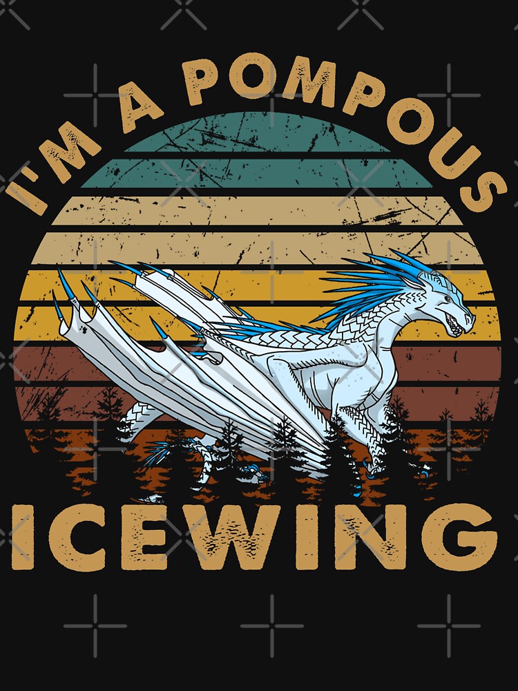 "Vintage retro Icewing wings of fire dragon beautiful art" T-shirt by ...