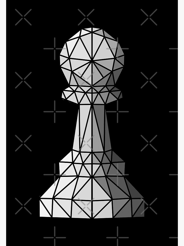 "Geometric chess pawn" Poster for Sale by felinefeelings | Redbubble