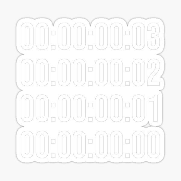 "Unus annus countdown timer 00:00:00:00" Sticker by violetcho | Redbubble