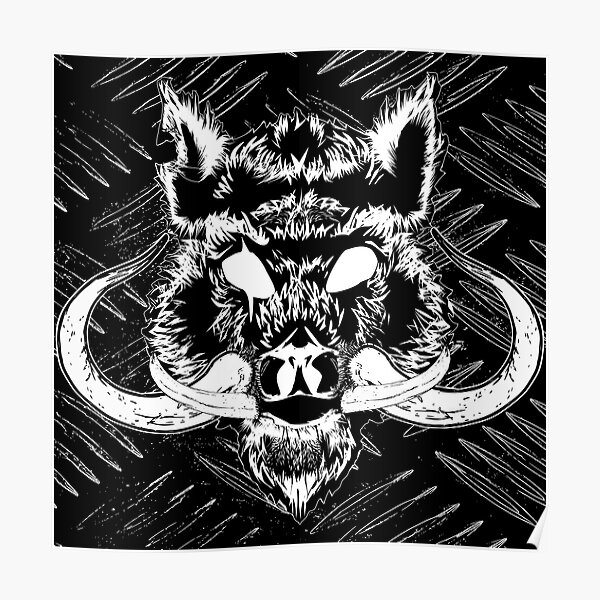 "Demon Boar" Poster for Sale by MysticMoonVibes | Redbubble